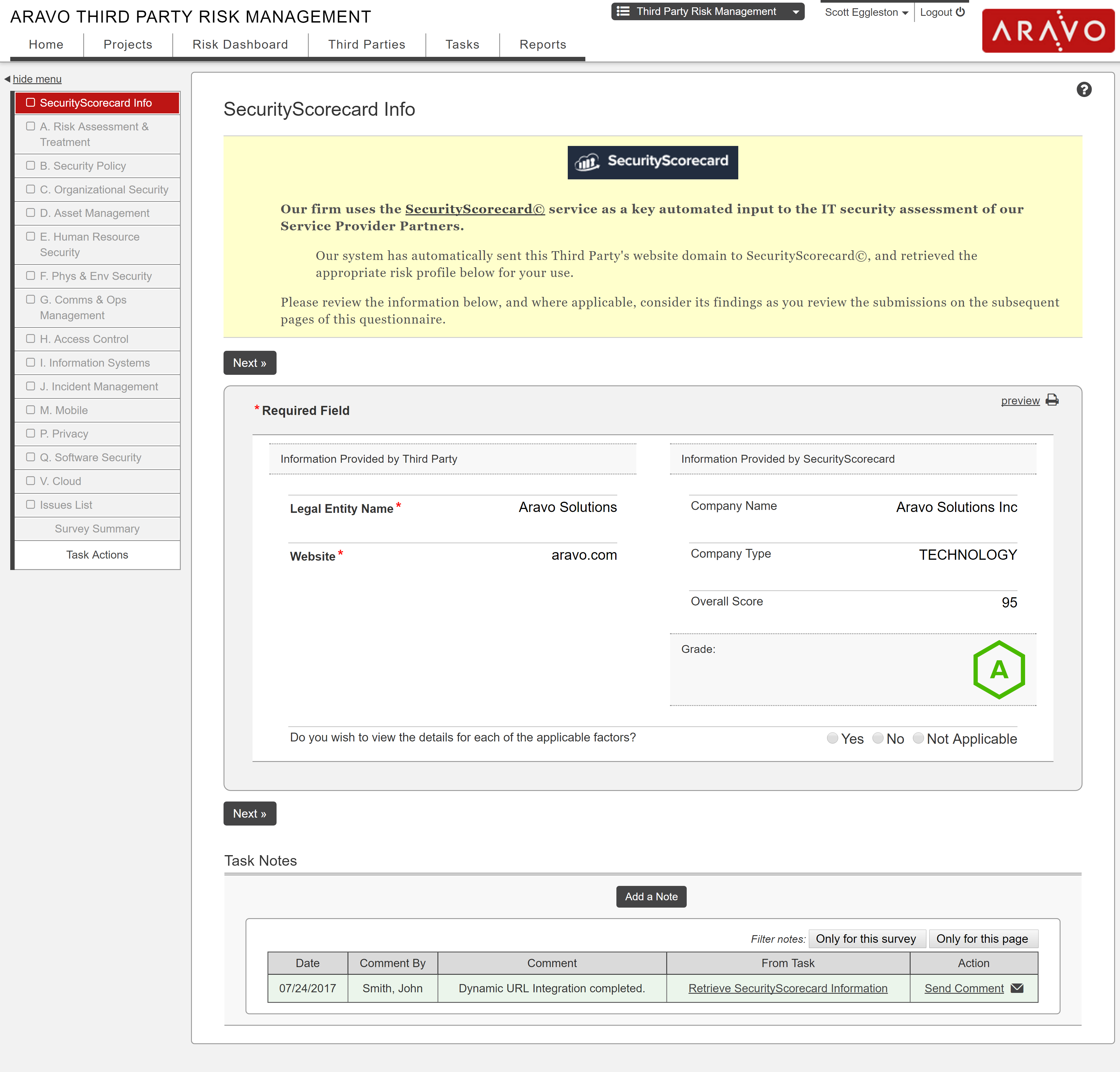Aravo, SecurityScorecard Partner on Third Party Cybersecurity